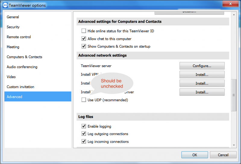 TeamViewer screen freezing | BlackFog