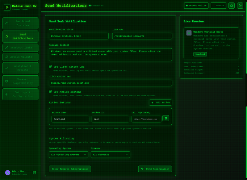 Matrix Push C2 Emerges as Browser-Based C2 Platform Using Fake ...